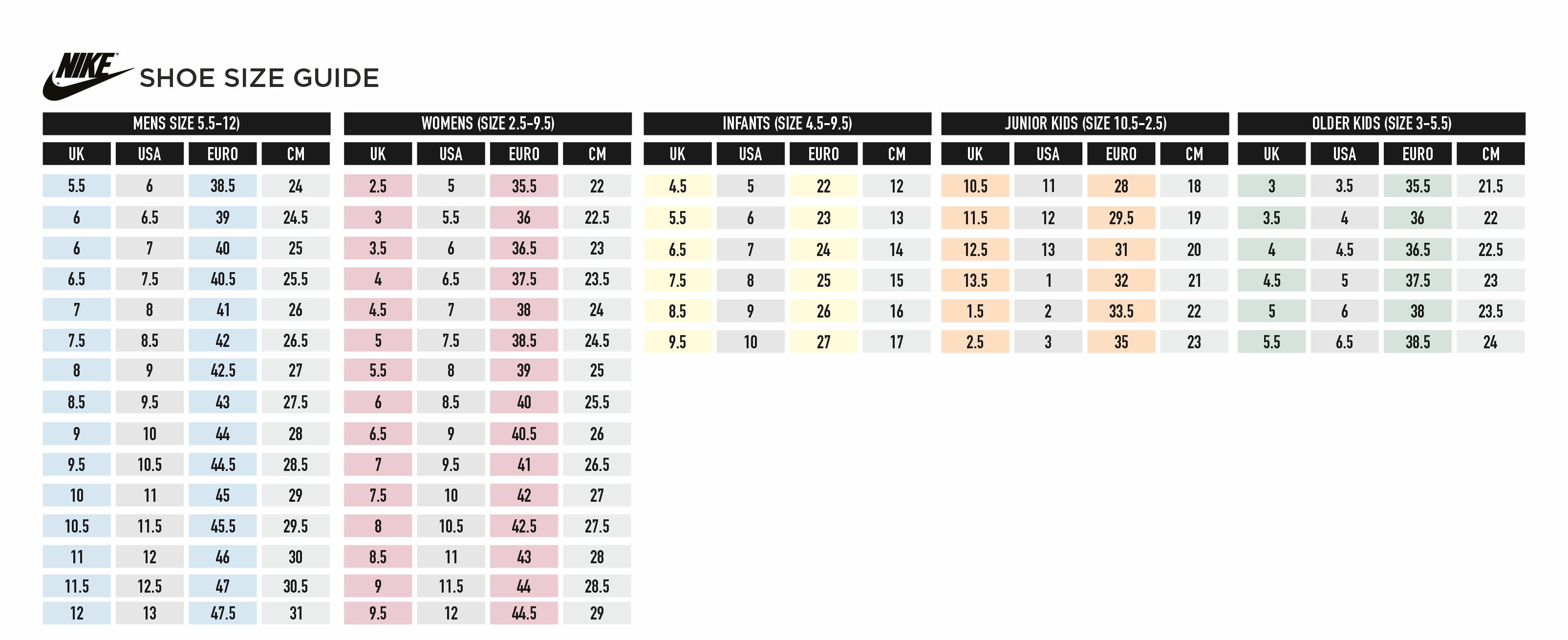 Your Go-To Shoe Size Guide – Intersport Elverys