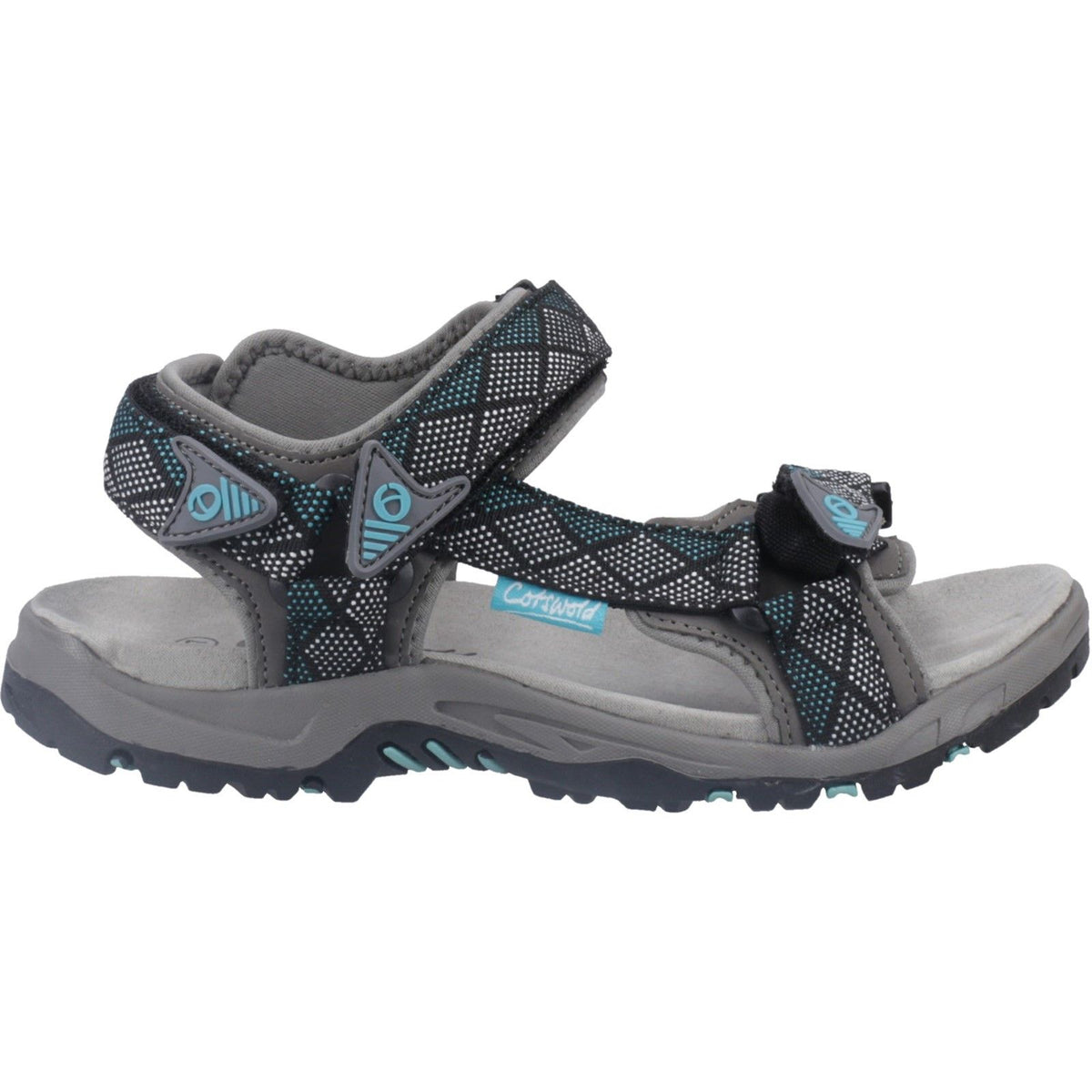 Cotswold Womens Foxcote Sandals Grey/Turquoise – Intersport Elverys