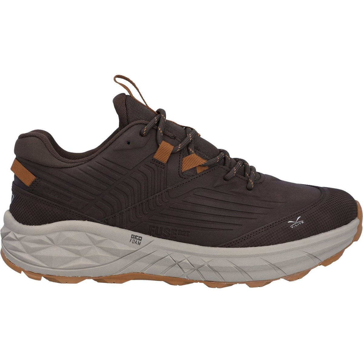 Hi-Tec Mens Fuse Trek Hiking Shoes Chocolate Brown/Timber Wolf ...